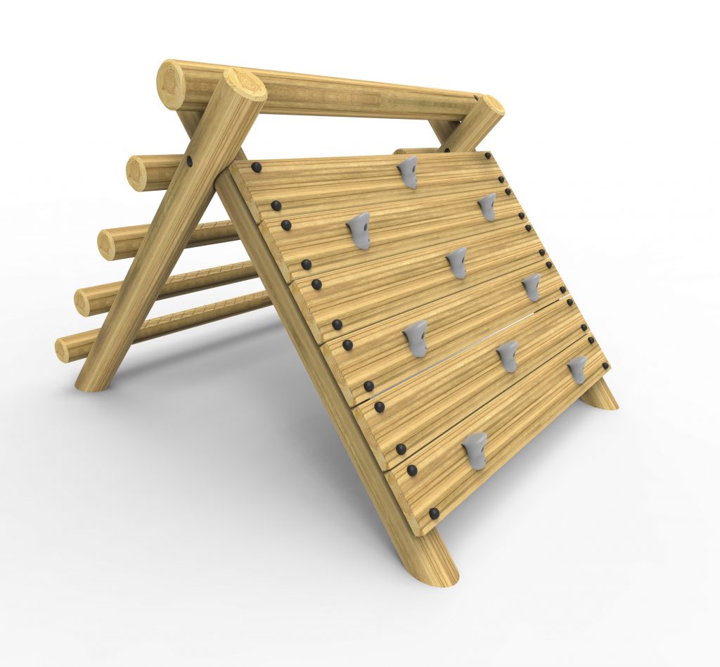PPHT0025-A - Small A Frame Log and Rock Wall Climber Standard - M&M Timber